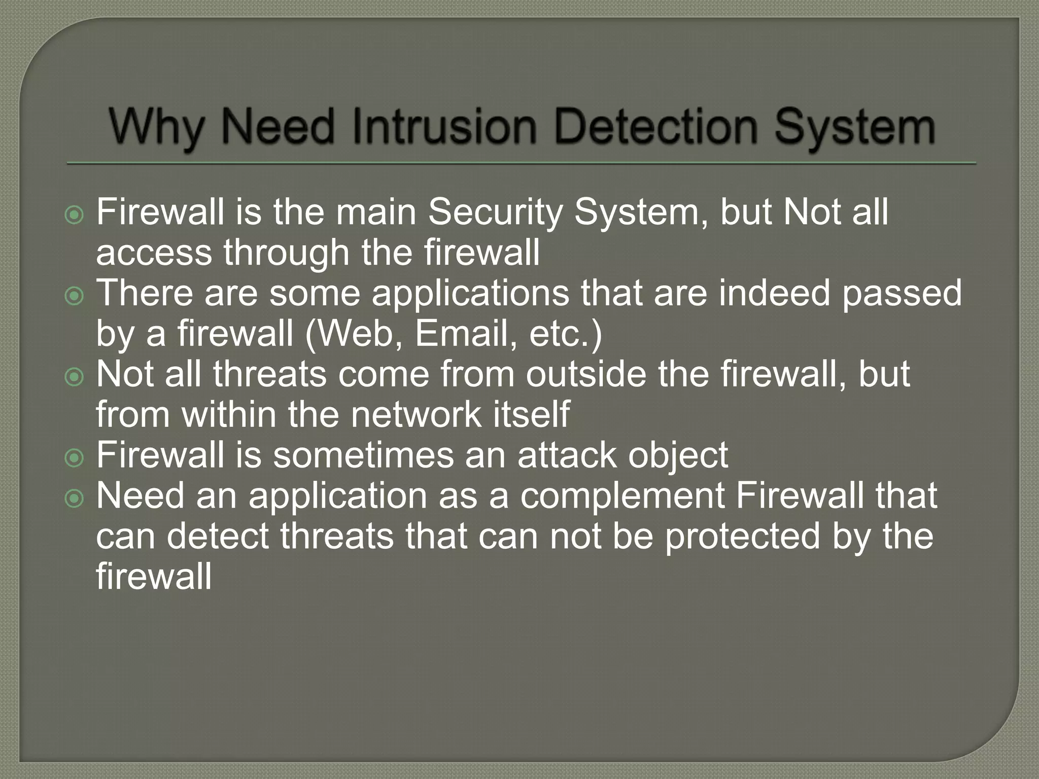 Intrusion detection system IDS | PPTX