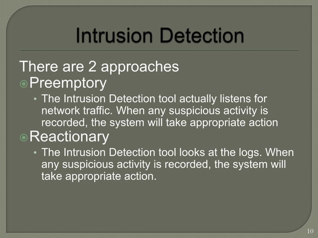 Intrusion detection system IDS | PPTX