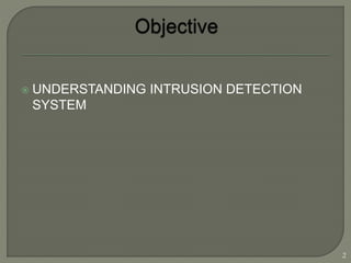 Intrusion detection system IDS | PPTX