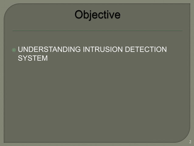 Intrusion detection system IDS | PPTX