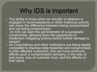 Intrusion detection system IDS | PPTX