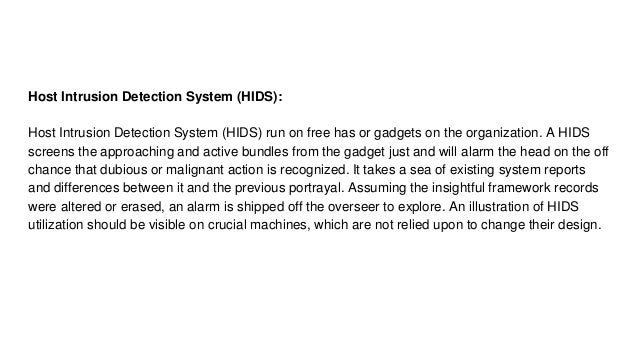 Intrusion detection system (ids) | PPT