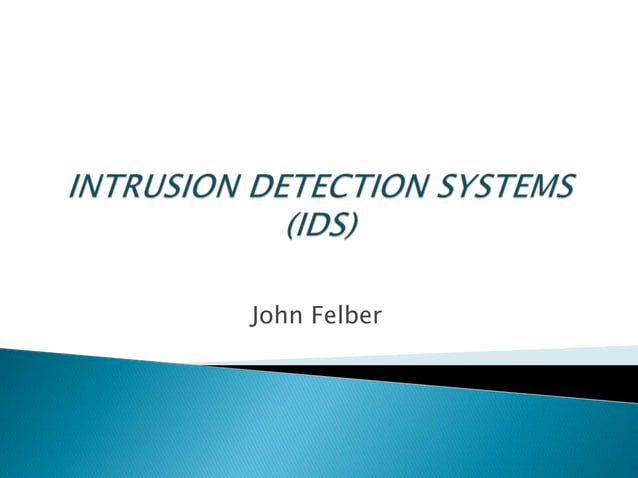 Intrusion Detection Systems Pptx