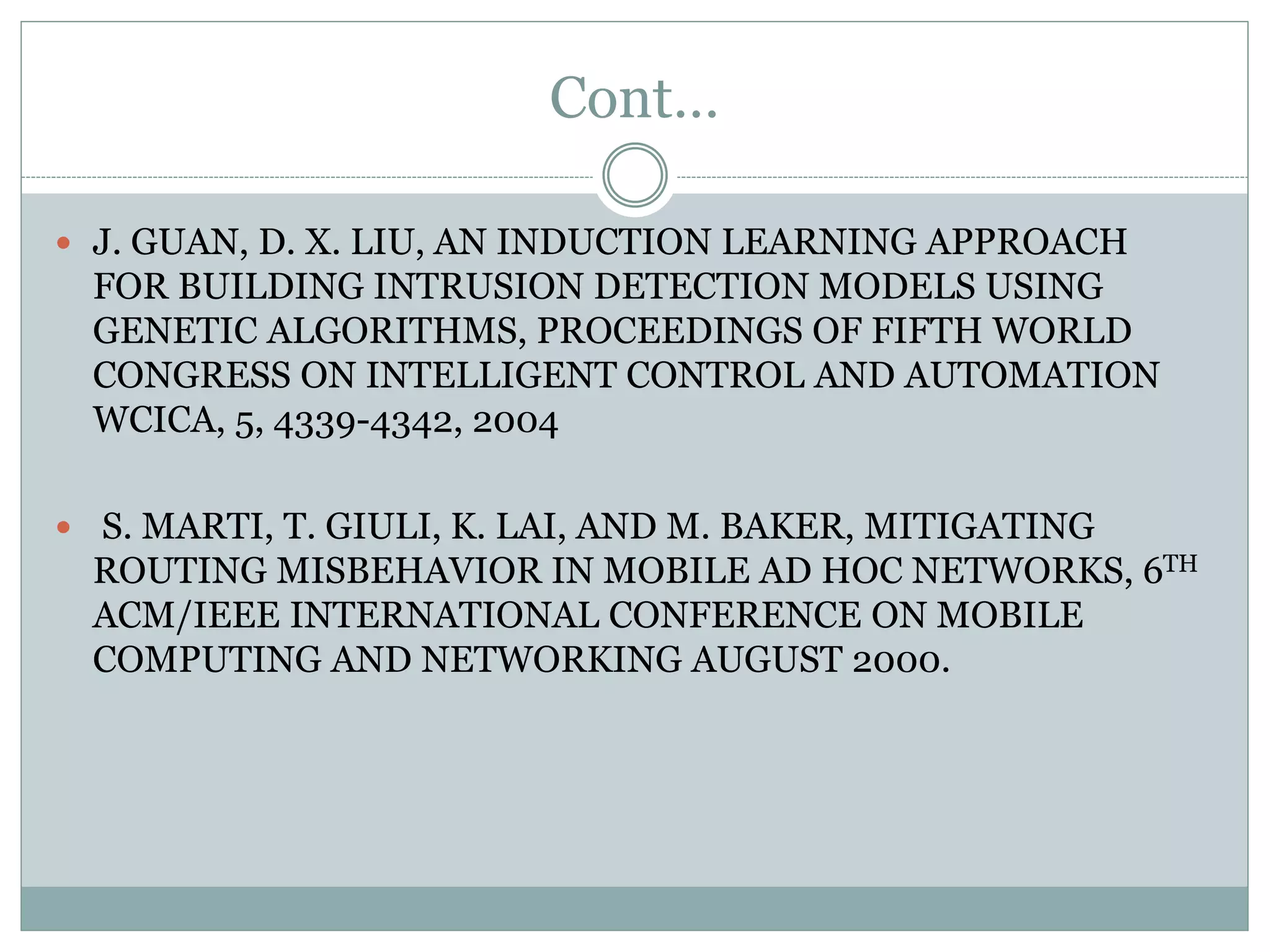 Intrusion detection systems in wireless sensor networks | PPTX