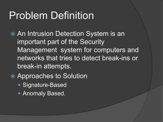 Intrusion detection using data mining | PPTX