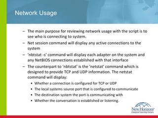 Intrusion Discovery on Windows | PPT | Operating Systems | Computer ...