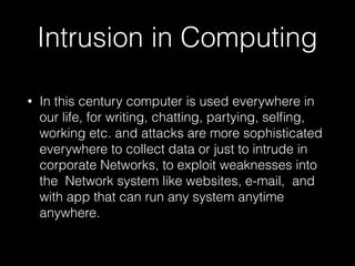Intrusion in computing | PPT