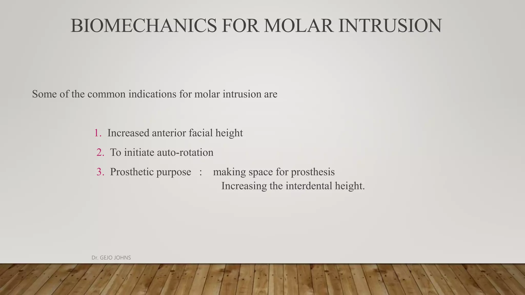 Intrusion mechanics in orthodontics | PPTX