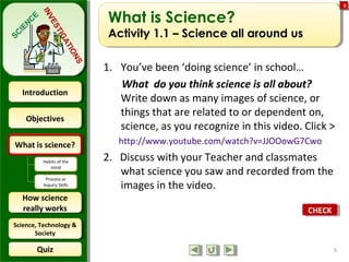 Integrated Science M1 Science Investigations | PPT