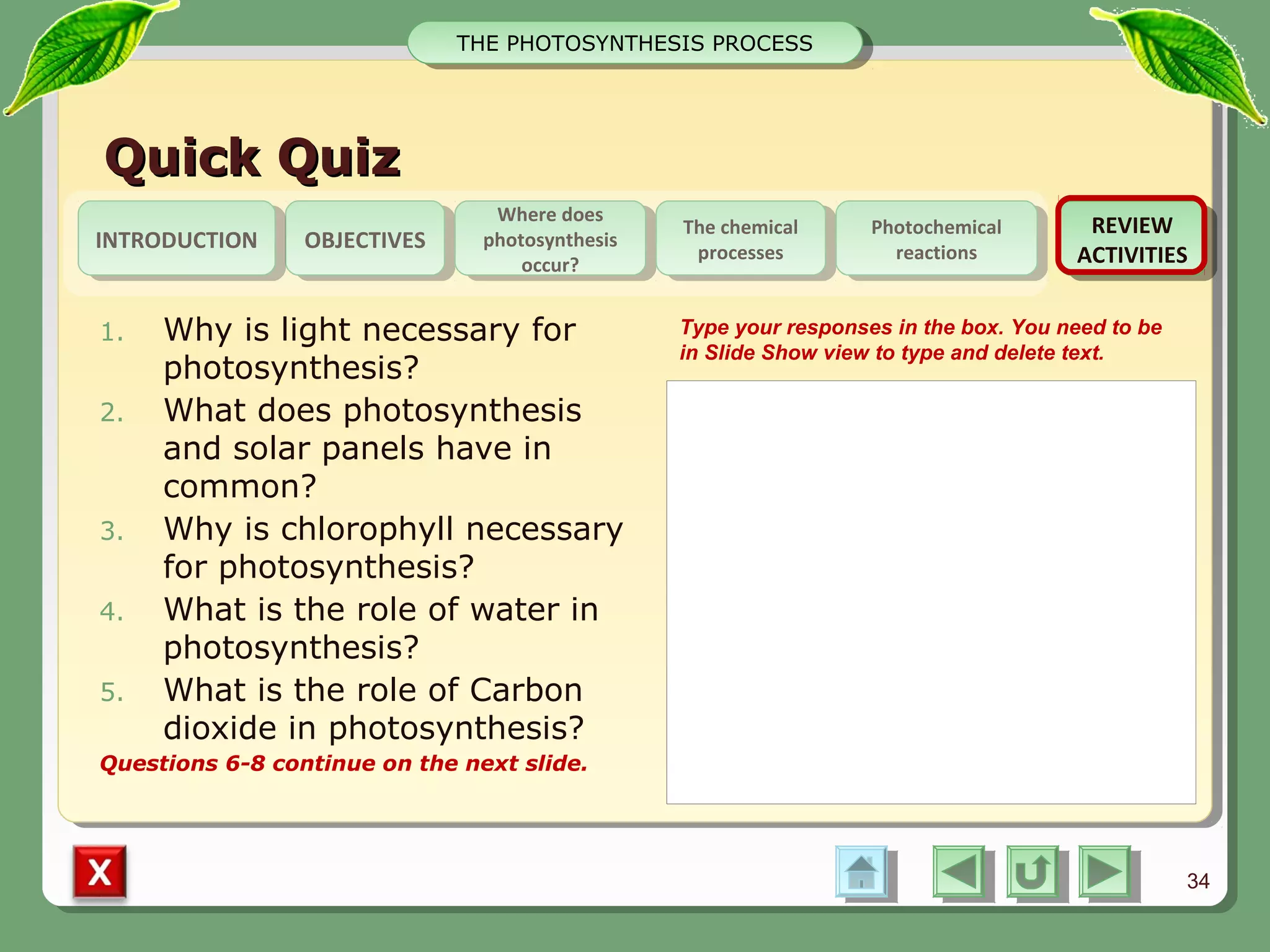 Integrated Science M1 Photosynthesis Process | PPT | Chemistry | Science