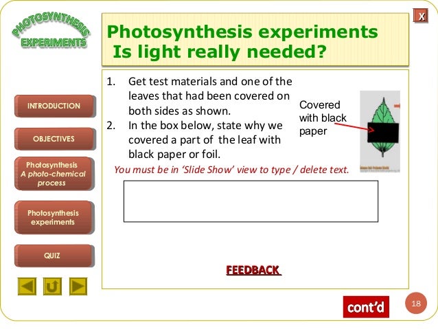 Integrated sc M1 Photosynthesis Experiments