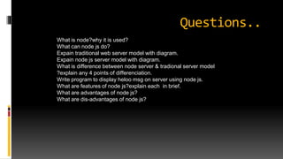Intsllation & 1st program nodejs | PPTX
