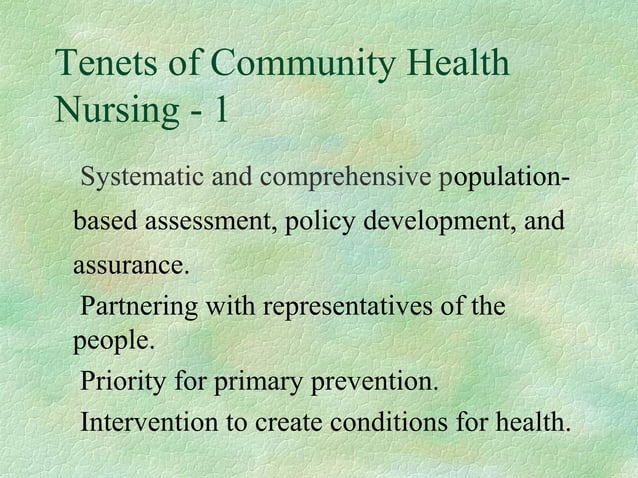 introduction to community health nursing | PPT | Parenting Babies and ...
