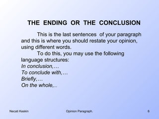 Int to opinion paragraph.ppt. | PPT