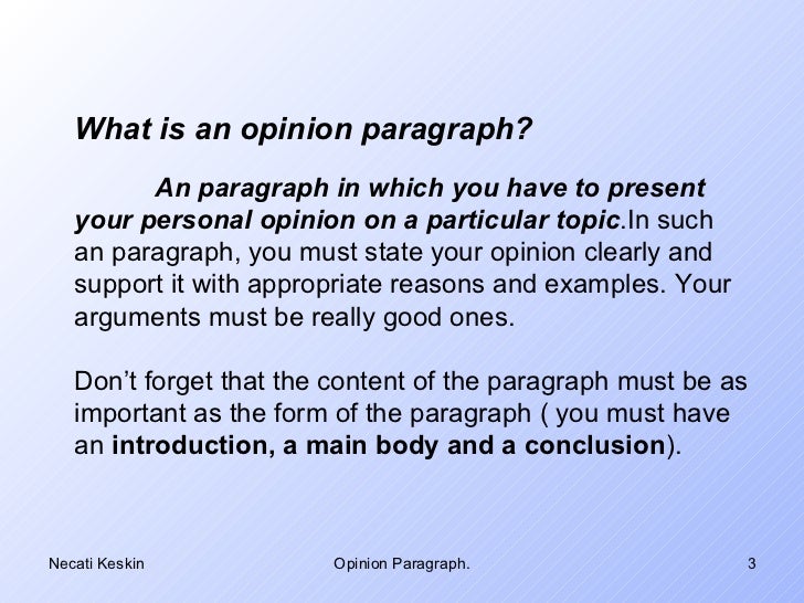 How To Write A Opinion Paragraph How To Write A Opinion Paragraph