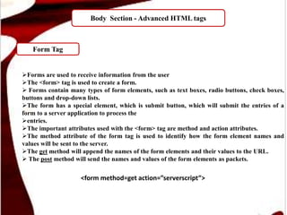 Body Section in HTML - R.D.Sivakumar | PPT