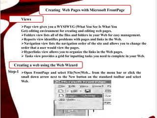 Creating Web Pages with Microsoft FrontPage - R.D.Sivakumar | PPT
