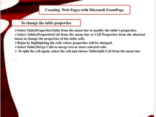 Creating Web Pages with Microsoft FrontPage - R.D.Sivakumar | PPT