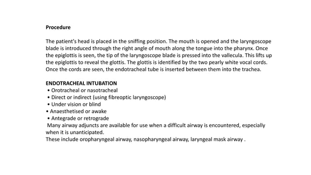 INTUBATION AND EXTUBATION in medicine.pptx | Ear, Nose and Throat ...