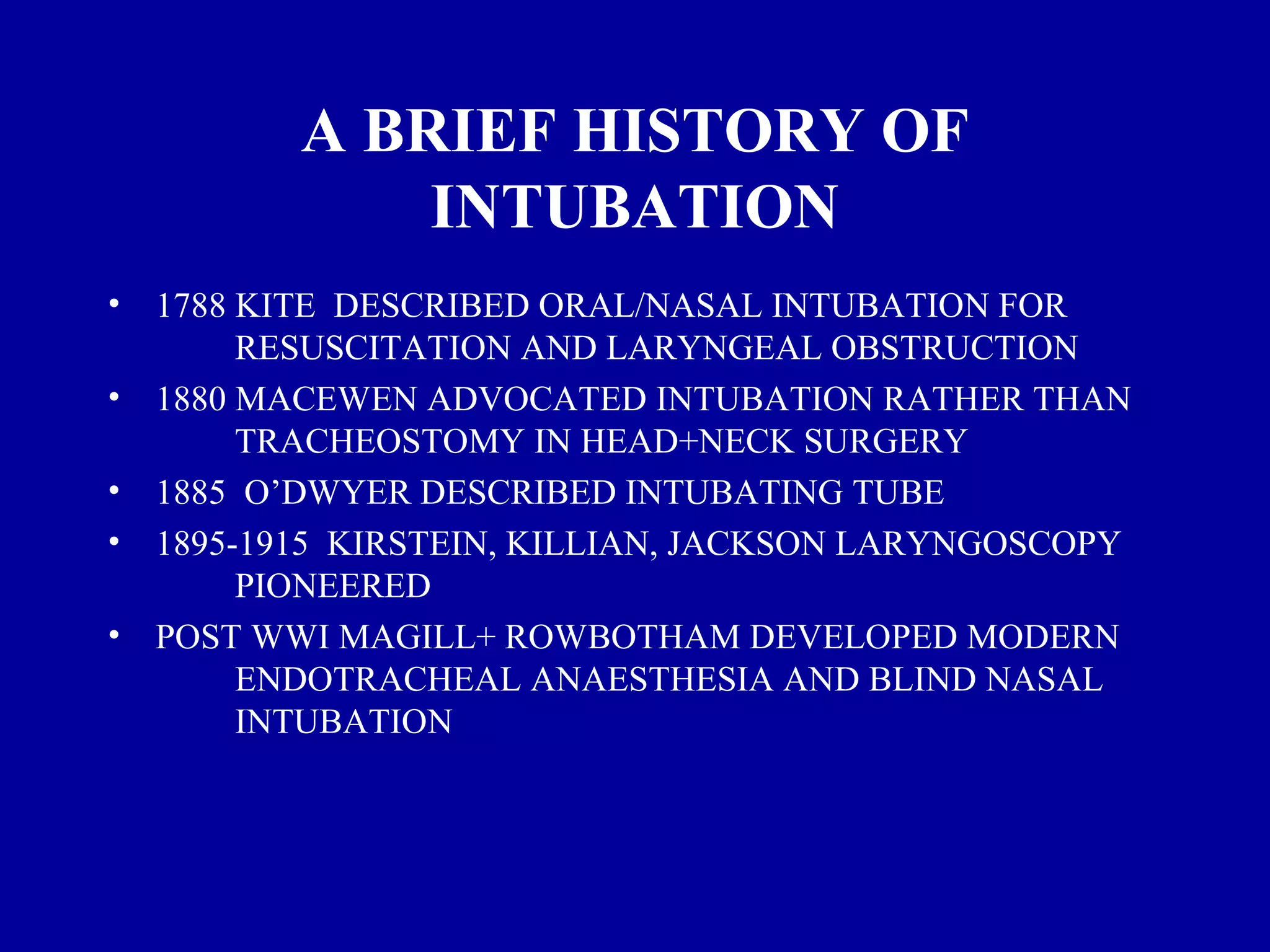 Intubation and ventilation | PPT