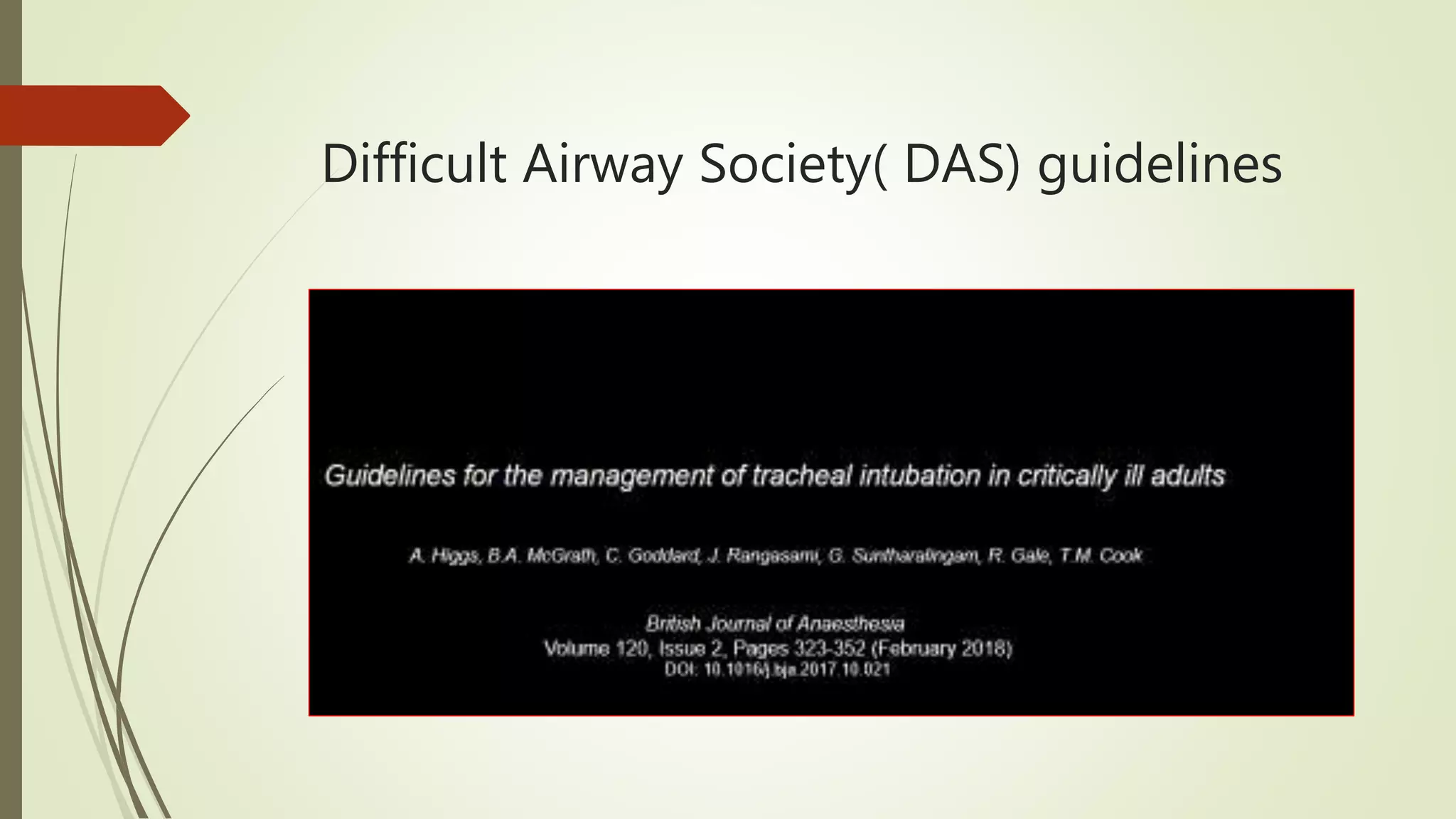 Intubation in critical care setting | PPTX