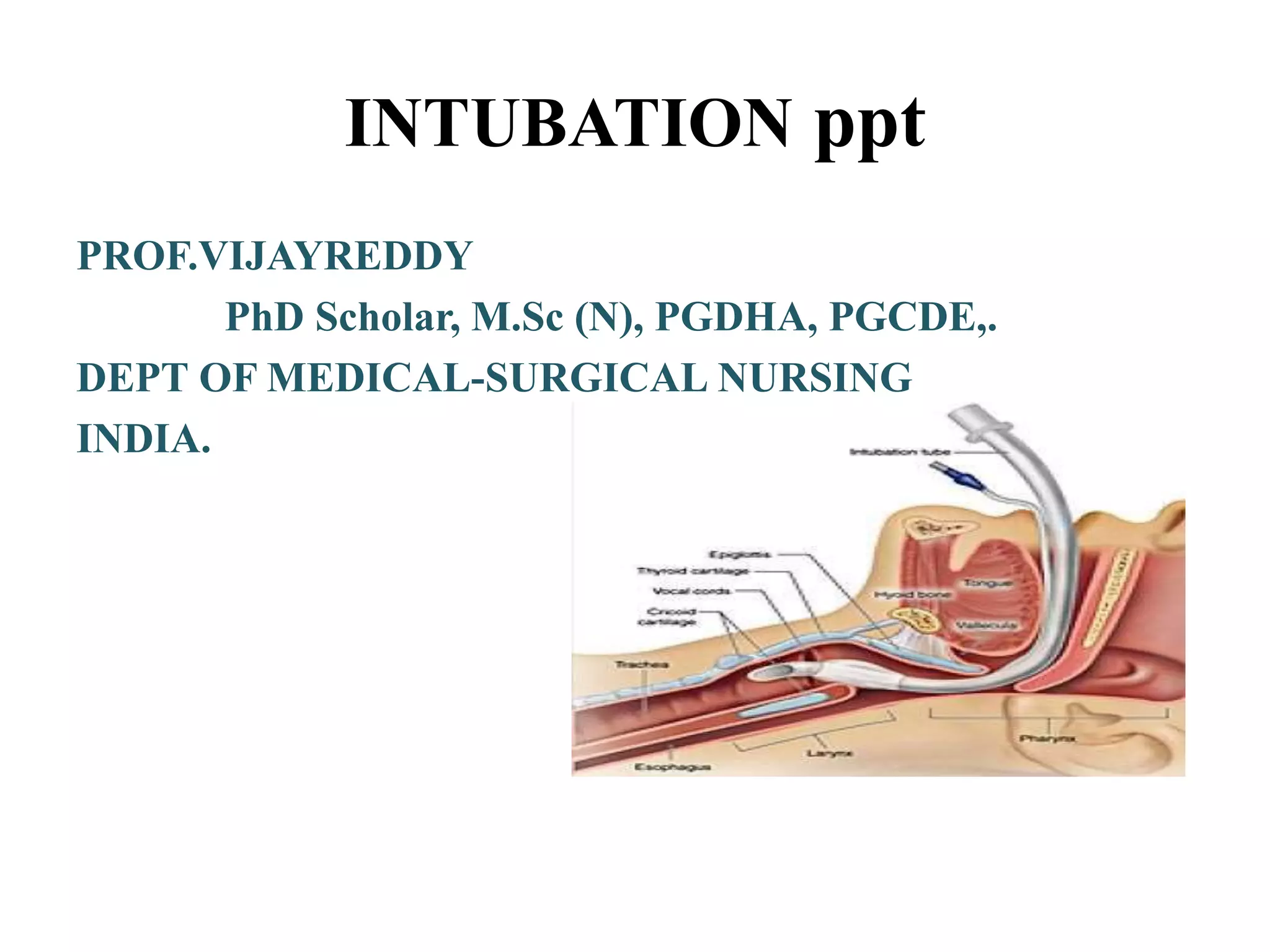 Intubation ppt | PPTX