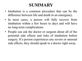Intubation ppt | PPTX
