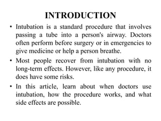 Intubation ppt | PPTX