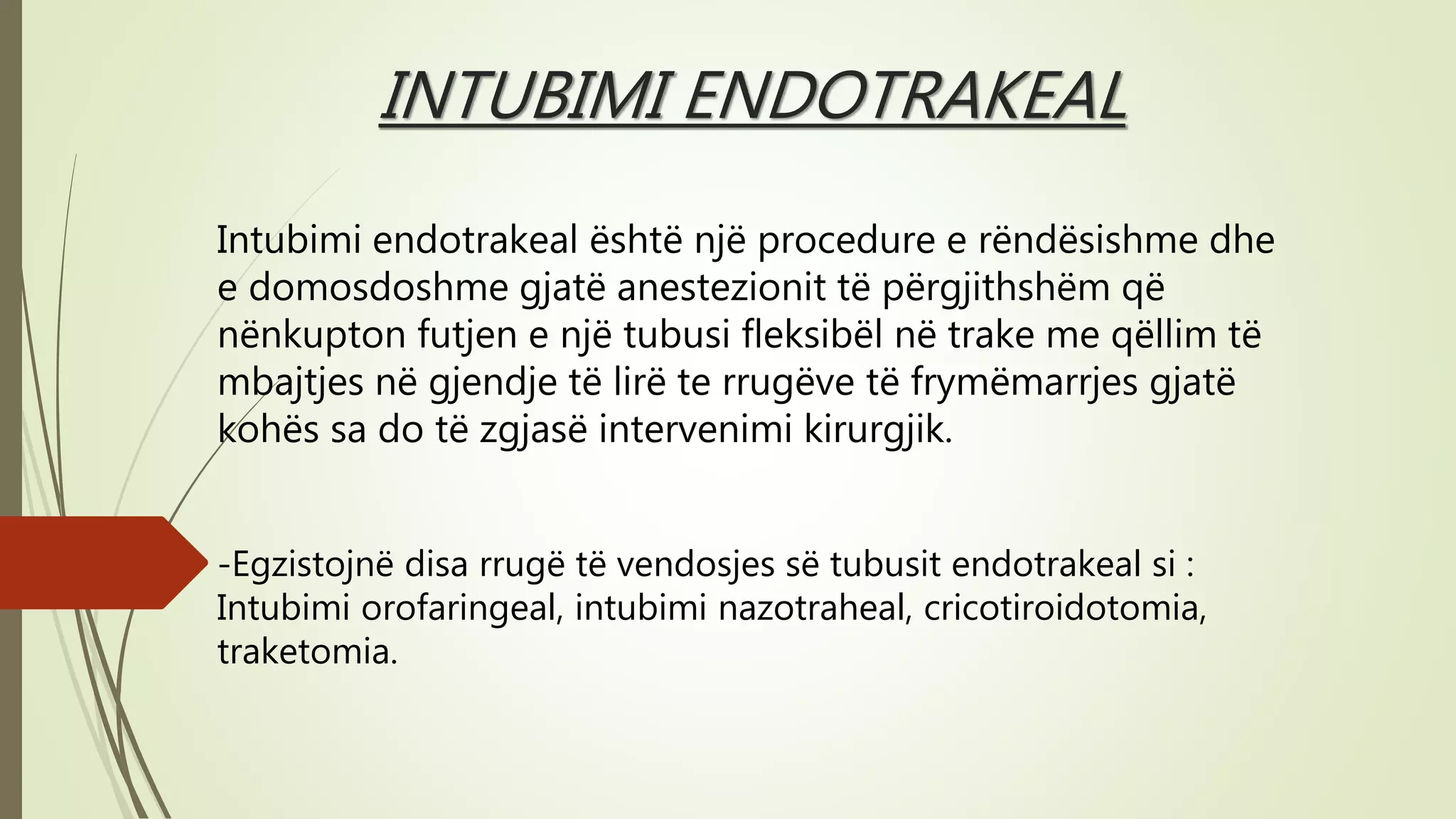 Intubimi endotrakeal | PPTX
