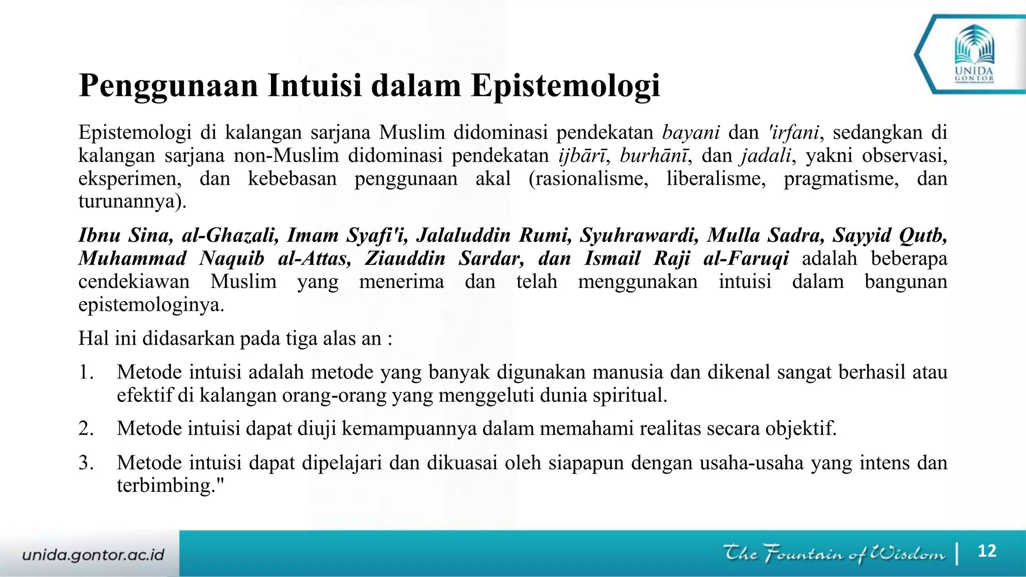 INTUISI Dalam Epistemologi Islam (Miftah Pahlevi).pptx
