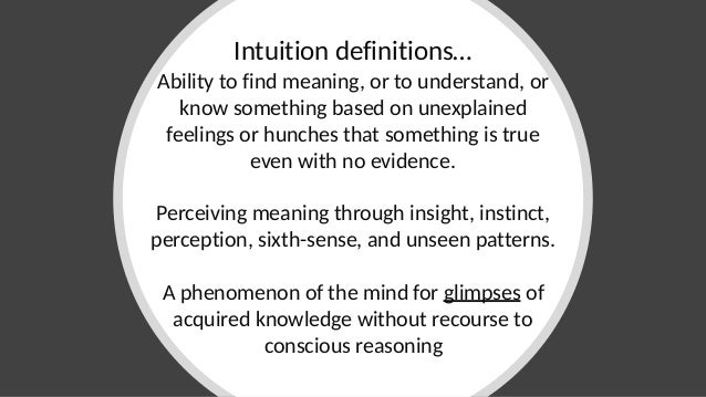 Intuition and authentic power