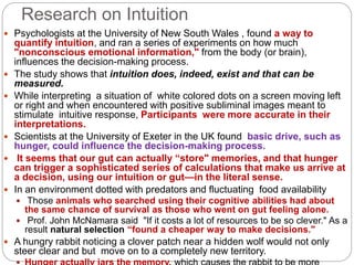 Intuition and guts | PPTX