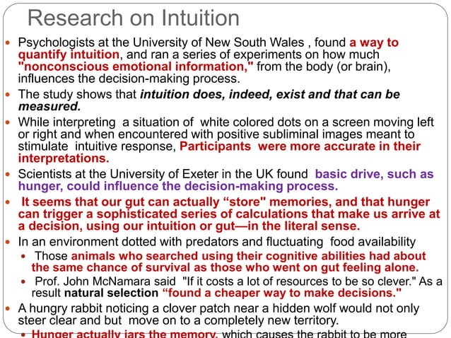 Intuition and guts | PPTX