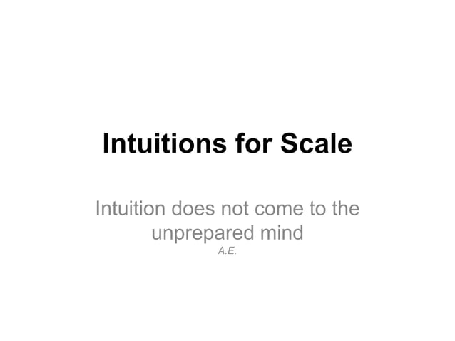 Intuitions for scaling data centric architectures - Benjamin Stopford | PPT