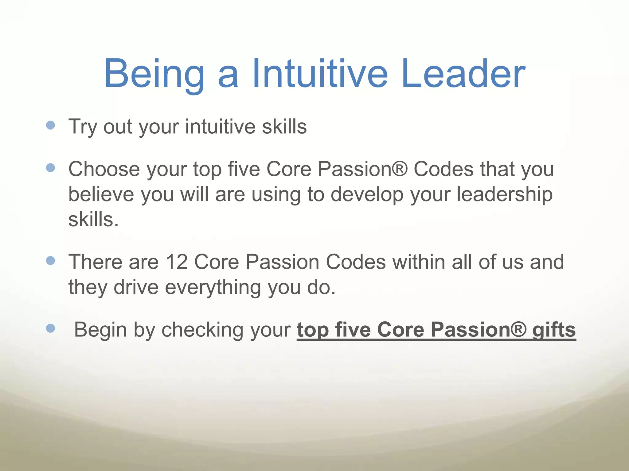 Intuitive leadership assessment 2019 | PPT