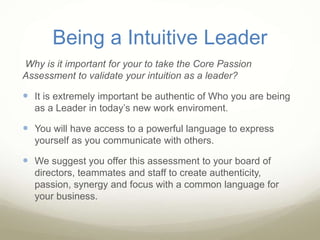 Intuitive leadership assessment 2019 | PPT