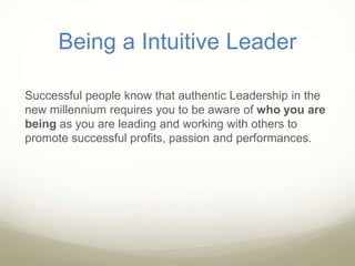 Intuitive leadership assessment 2019 | PPT