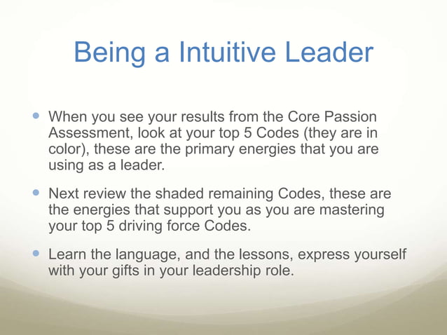 Intuitive leadership assessment 2019 | PPT