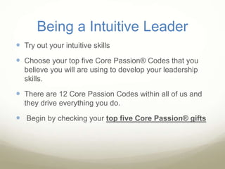 Intuitive leadership assessment 2019 | PPT