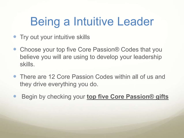 Intuitive leadership assessment 2019 | PPT