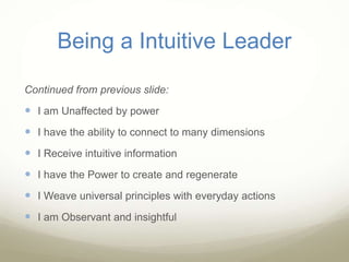 Intuitive leadership assessment 2019 | PPT