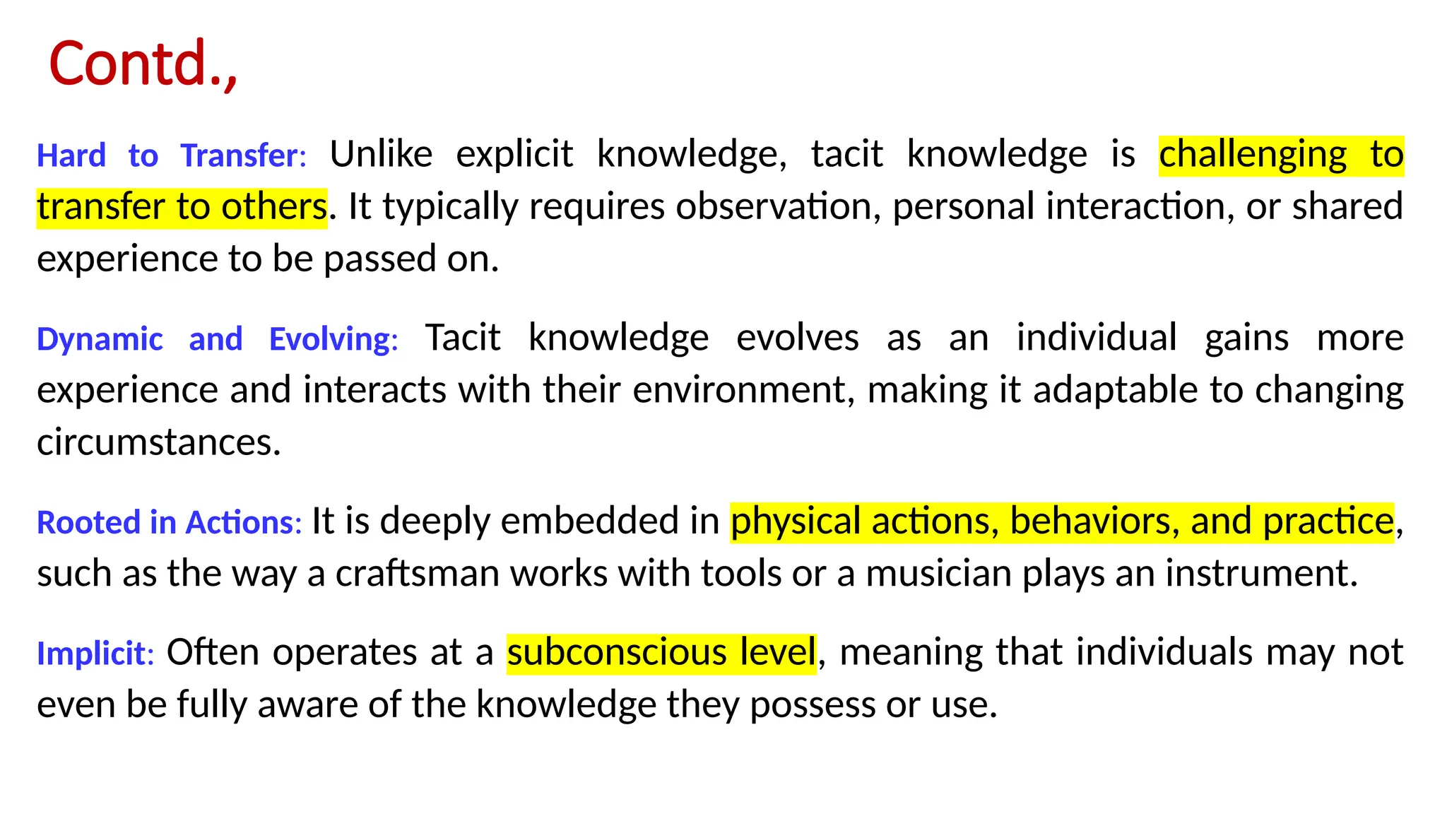 Types of Knowledge: Intuitive or Tacit Knowledge | PPT