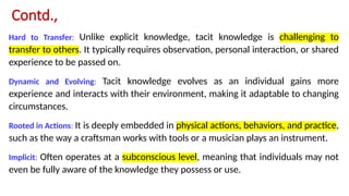 Types of Knowledge: Intuitive or Tacit Knowledge | PPTX