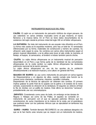 INSTRUMENTOS MUSICALES DEL PERU | DOCX