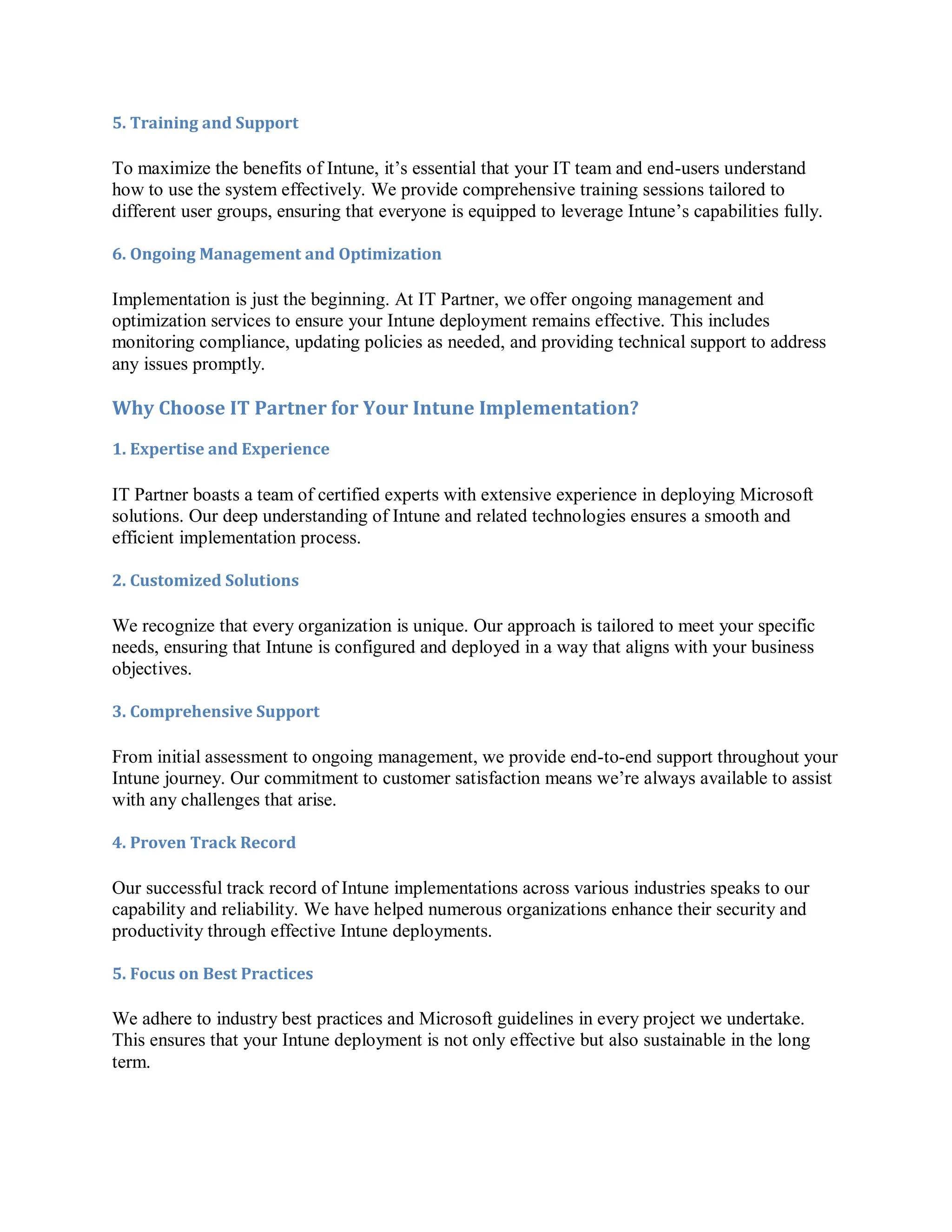 Intune implementation.pdf - IT Partner o365hq | PDF