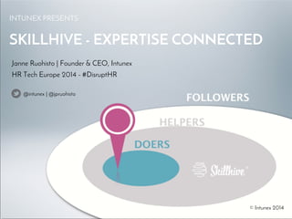 Intunex #DisruptHR #HRTechEurope 2014 | PPT