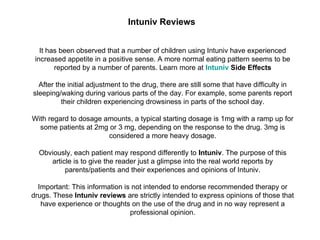 Intuniv reviews | PPT