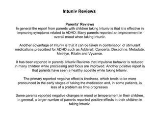 Intuniv reviews | PPT