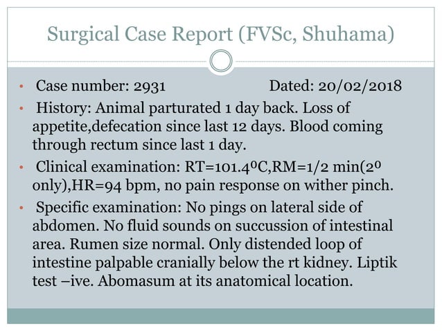 Intussusception in cattle | PPTX | Digestive Disorders | Diseases and ...