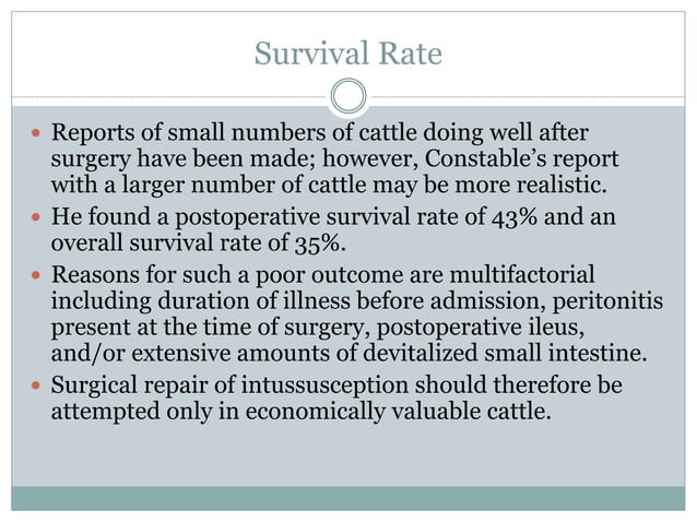 Intussusception in cattle | PPTX | Digestive Disorders | Diseases and ...